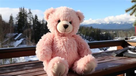 Premium Ai Image Pink Teady Bear Uhd Wallpaper