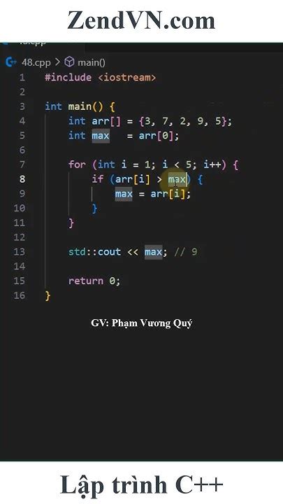 Học C 48 Tìm Số Lớn Nhất Trong Mảng Laptrinh Hoclaptrinh