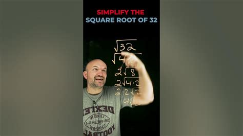 Simply Simplify The Square Root Of 32 Fast And Easy Youtube