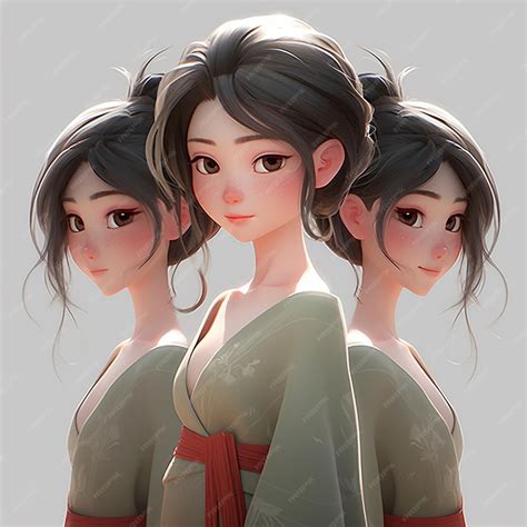 Premium Ai Image Asian Haired Girl Anime Character