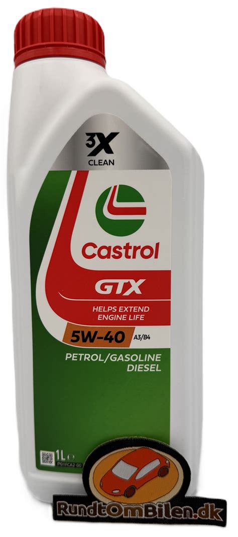 GTX 5w40 olie Castrol - Alt i Castrol motorolie