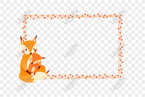 여우 평방 벡터 테두리 Png 일러스트 무료 다운로드 Lovepik