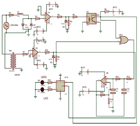 Overview Of The Complete Digital Phase Angle Meter Circuit Download Scientific Diagram