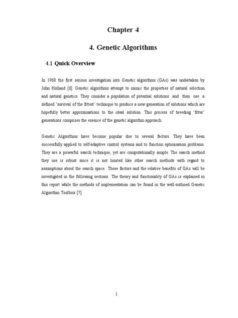 Genetic Algorithms 41 Quick Overview Pdf Genetic Algorithm