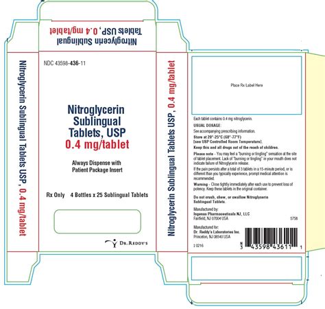 Nitroglycerin Dr Reddys Laboratories Inc Fda Package Insert
