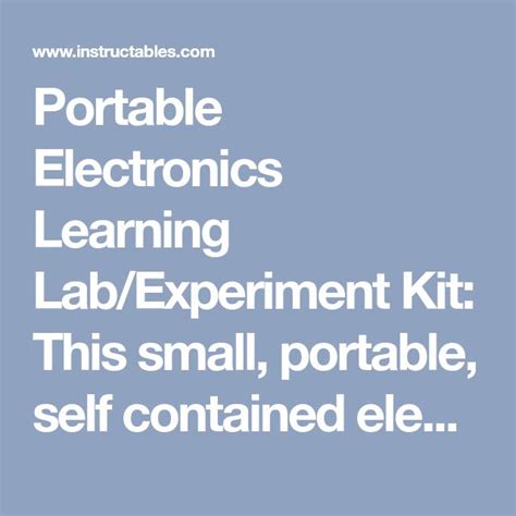 Portable Electronics Learning Labexperiment Kit Experiments Arduino Board Learning