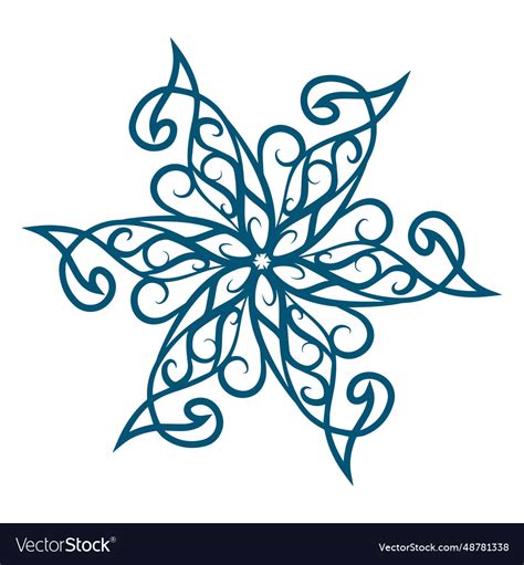 Decorative Snowflake Element Royalty Free Vector Image