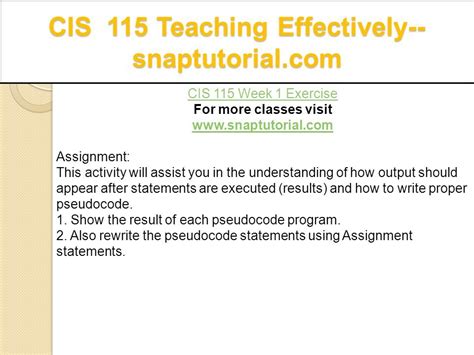 Cis 115 Teaching Effectively Ppt Download