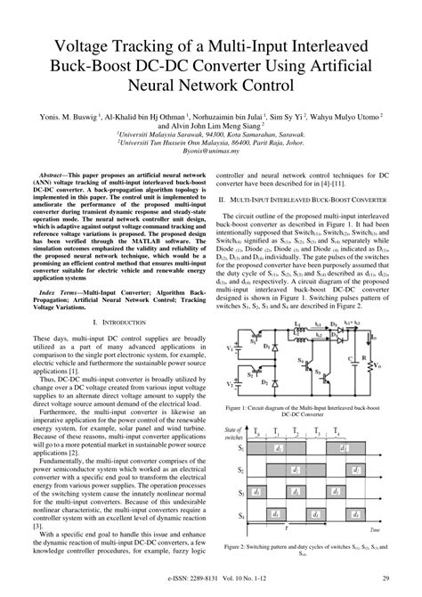 Pdf Voltage Tracking Of A Multi Input Interleaved Buck Boost Dc Dc Converter Using Artificial
