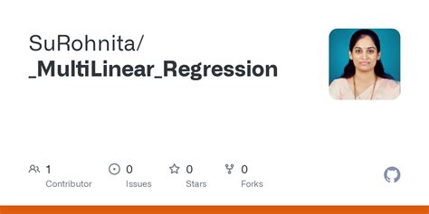 GitHub SuRohnita MultiLinear Regression