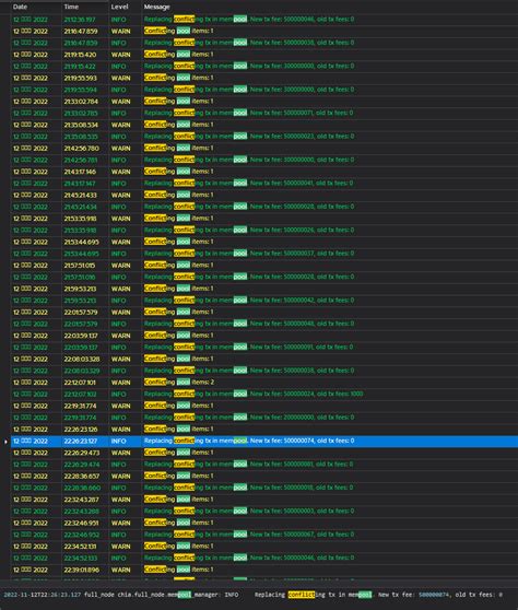 Bug Fullnode Chiafullnodemempoolmanager Warning Conflicting Pool Items 1 · Issue 13900