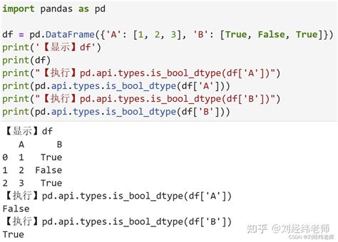 判断dataframe中指定的列 的数据类型是否为布尔类型 Pdapitypesisbooldtype 知乎