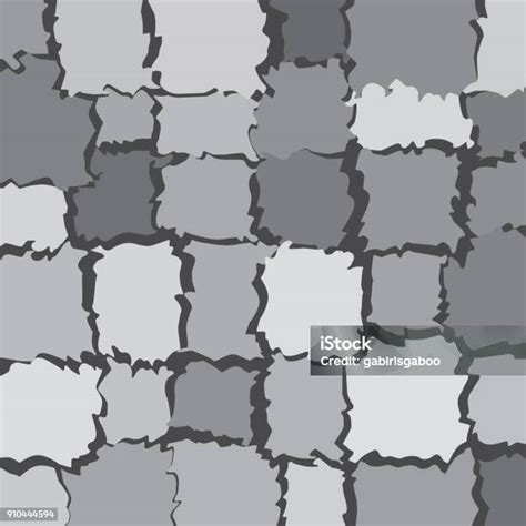 들쭉날쭉한 모서리 직사각형 모양 이동 무작위로 그레이 스케일에 0명에 대한 스톡 벡터 아트 및 기타 이미지 0명 거친 금이 간 Istock