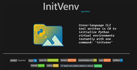Initvenv Cli Tool For Python Virtual Environments By Tutosrive