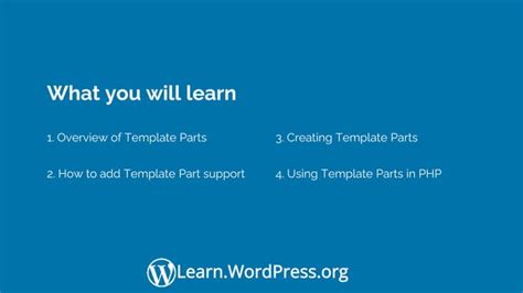 Using Block Template Parts In Classic Themespptx