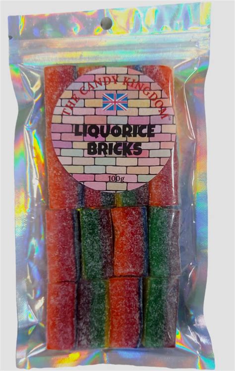 The Candy Kingdom Liquorice Bricks Bag 100g Toms Confectionery