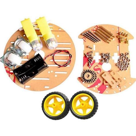 Jual Arduino Smart Car Chasis 2wd 3 Roda Smartcar Chassis 2 Layer Bulat