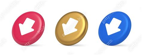 Arrow Down Button Keyboard Navigation Pointer Cyberspace Downloading