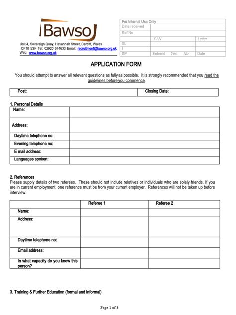 Bawso Application Form Equality Monitoring Form 2 Pdf
