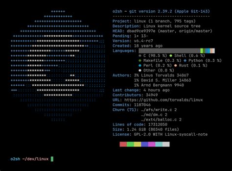 Onefetch A Command Line Git Information Tool Terminal Trove