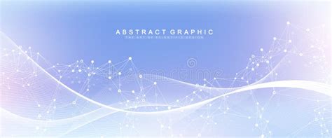 Abstract Tech Network Connection Dots Digital Technology And Big Data Analysis Background With