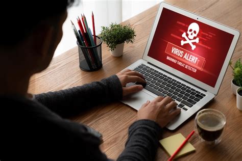Premium Photo Virus Warning Alert On Computer Screen Detected Modish