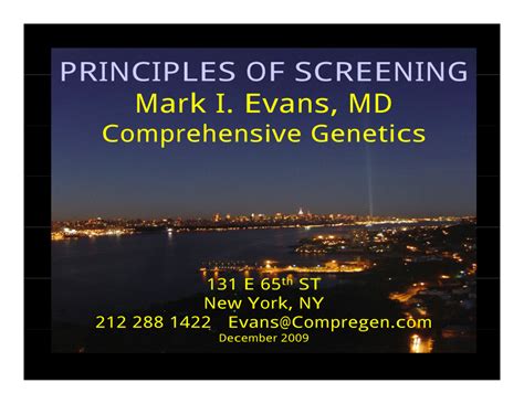 Pdf Principles Of Screening