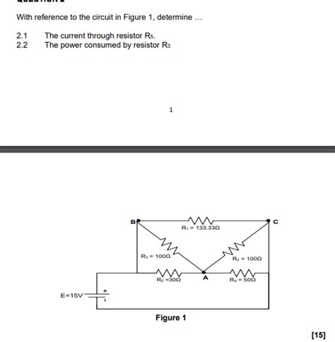 Solved With Reference To The Circuit In Figure 1 Determine