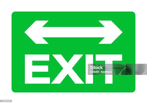 출구 비상 녹색 기호 흰색 배경에 격리 벡터 그림 Eps10 거리에 대한 스톡 벡터 아트 및 기타 이미지 거리 구조 라벨 Istock