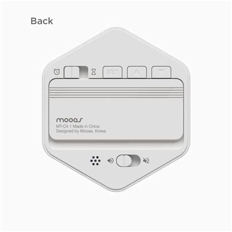 Mooas Multi Hexagon Clock Timer White Ver 2 Digital Clock Timer Backlit Display 12 24h Mode