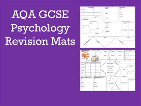 Aqa Gcse Psychology Revision Mats Teaching Resources