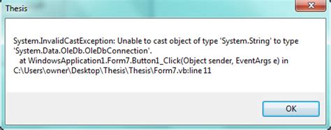 Vb Net Unable To Cast Object Of Type Stack Overflow