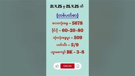 2d 21 To 25 တပတ်စာကဒ် ဒါပဲထိုး 💯💯 Youtubeshorts 1million Makemoneyonline Shorts Youtube
