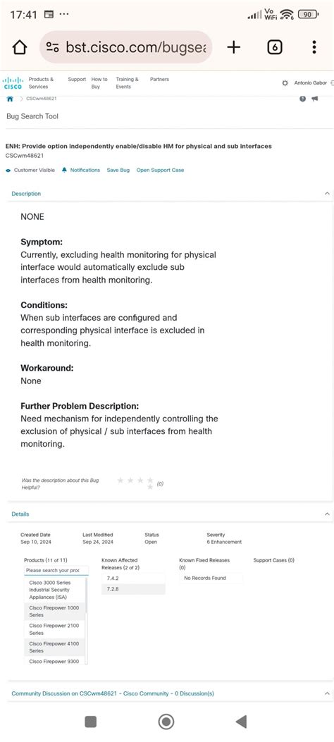 Antonio Gabor On Linkedin Cisco Security Firewalls Firepower Bug Tac