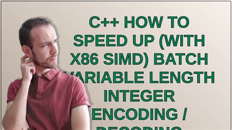 C How To Speed Up With X86 SIMD Batch Variable Length Integer