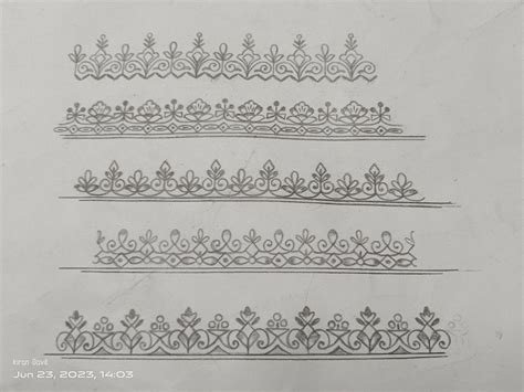 3 Three Simple Borderline Design Drawing By Hand Border Design Project