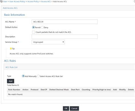 Support H C IMC UAM X Authentication And ACL Based Access Control Configuration