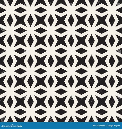 Vector Seamless Geometric Pattern Simple Abstract Lines Lattice Stock