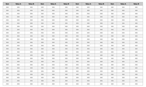 Html Is It Possible To Let The Table Split Into More Columns