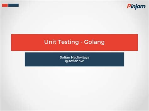 Tdd And Unit Testing In Golang Pdf