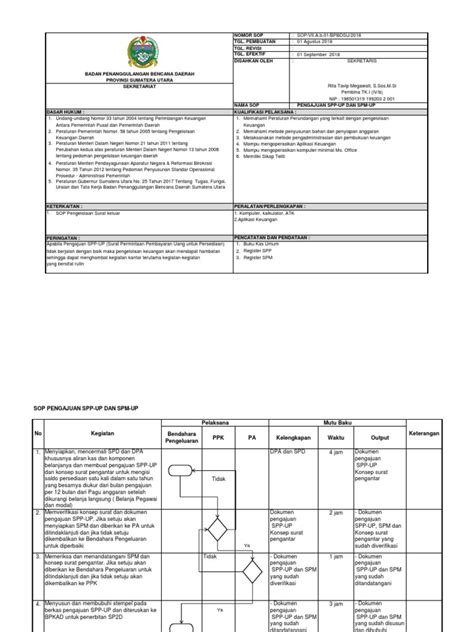 1sop Pengajuan Spp Up Dan Spm Up Pdf
