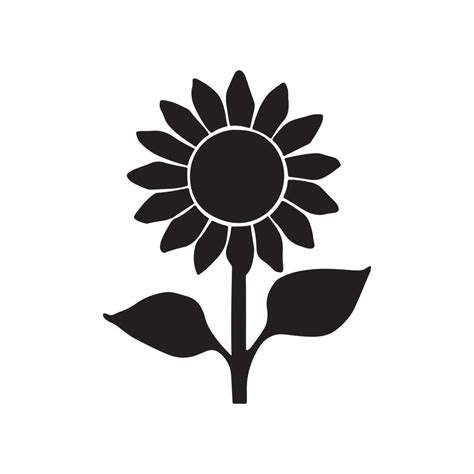 Sunflower Art Silhouette 46805154 Vector Art At Vecteezy
