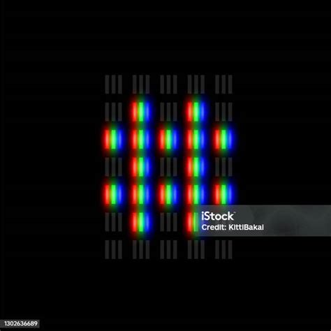광채 빨간색 녹색파란색 픽셀 벡터 일러스트와 Rgb 픽셀 글꼴 문자 0명에 대한 스톡 벡터 아트 및 기타 이미지 0명 3차원 형태 개체 그룹 Istock