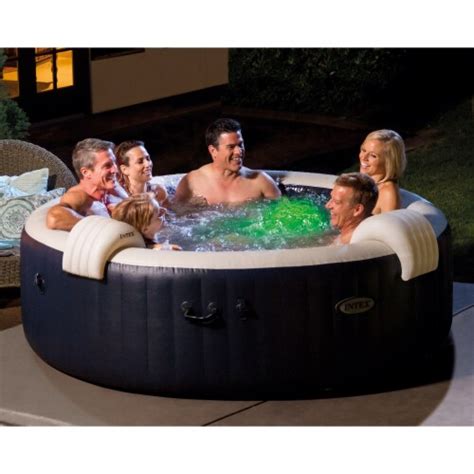 Intex Purespa Plus Portable Inflatable Hot Tub 85x28 W 4 Cup Holders And Trays 5 Piece Pick