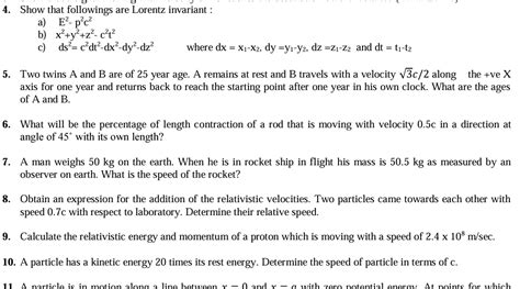 Show That Followings Are Lorentz Invariant A Mathrm E 2