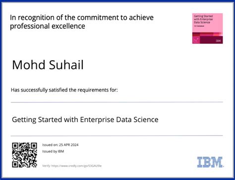 Suhail Choudhary On Linkedin Ibm Datascience Skillsbuild Certification