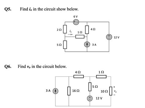 Solved Q5 Find I In The Circuit Show Below 6v 2 Ω 4 Ω