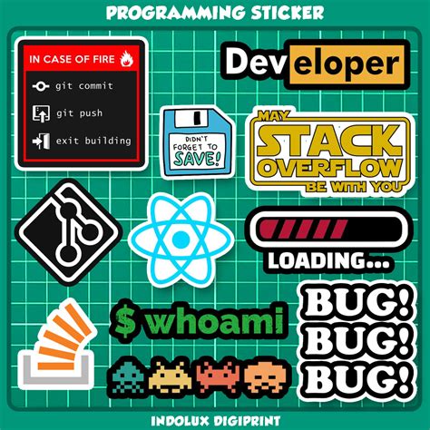 Jual Programmer Sticker Pack 43 Pcs Stiker Code Komputer Anti Air Sticker Coding Komputer Untuk
