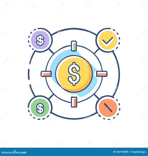 Business Asset Allocation Icon Stock Vector Illustration Of Metrics Asset 352794890
