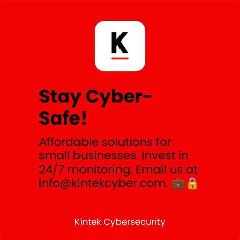 Kintek Cybersecurity On Linkedin Cybersecurity Smallbusiness